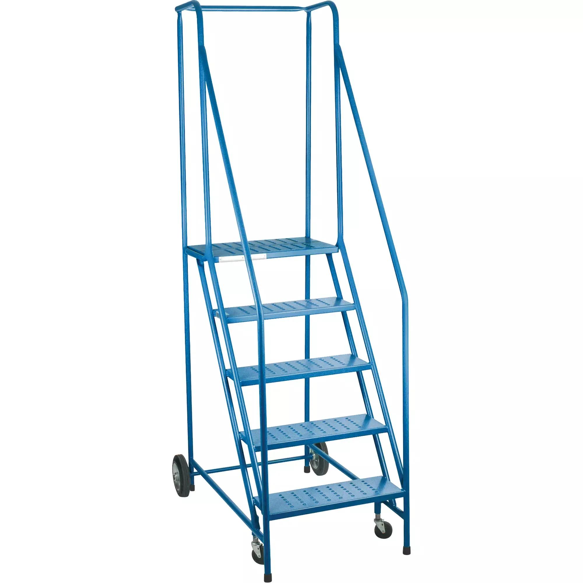 SCN MA616 | Rolling Step Ladders, 5 Steps, 22" Step Width, 46" Platform ...