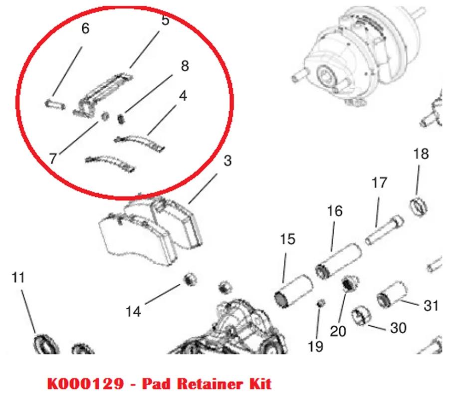 BEN K000129 | Brake Pads, Le: 7-7/8 in | Traction.com