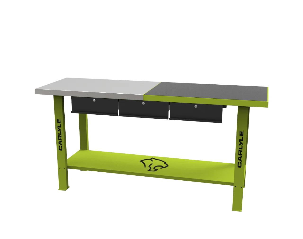 CSE CWB793DRST | Carlyle 79 in Workbench 3 Drawer Split Top | Traction.com