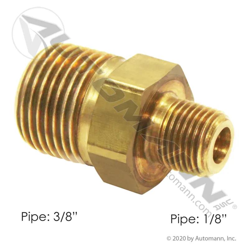 MZA 1779122CA | Hex Nipple, Pipe: 3/8 in NPT x 1/8 in NPT | Traction.com