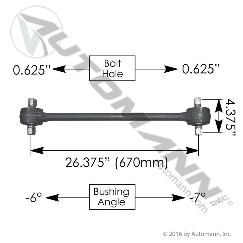 MZL MFL70 | Tuftrac Torque Rod Freightliner | Traction.com